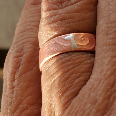 Copper Ring Set 3 Stacking Rings Copper Textured Rings - Etsy