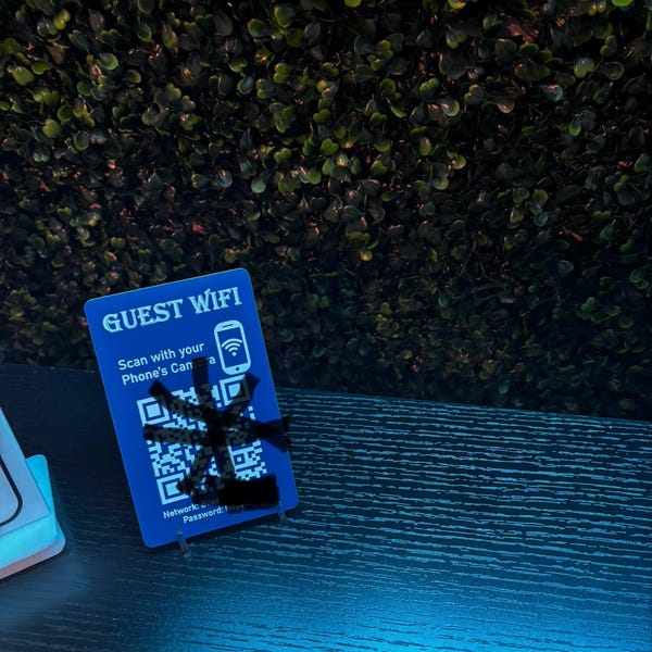 Wifi QR Code Sign and Magnet Combo - Easy Login to Your Network, Scan ...