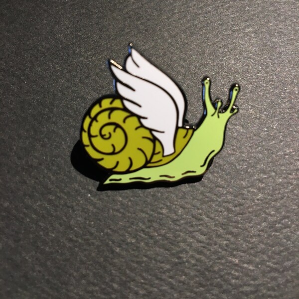 Winged Snail - Festina Lente - Make Haste Slowly - Enamel Pin - Latin ...