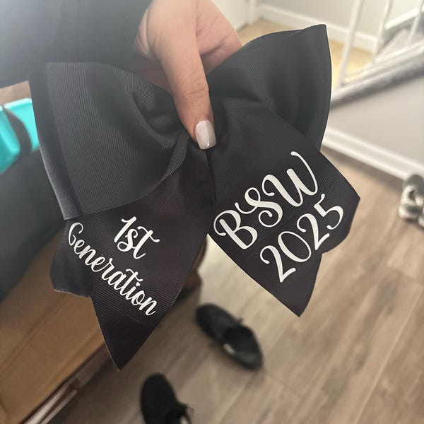 Custom Graduation Cap Bow 2026 | First Gen, Name or Major | Cultural ...