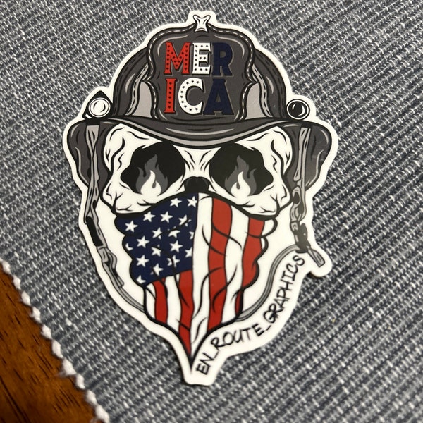 Bomberos Skull Firefighter Sticker - Etsy