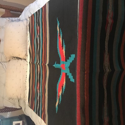 Premium Saltillo Serape Striped Earth Tones Fringed Throw - Etsy