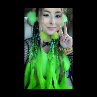 2X Festival Rave Hair Extension - Etsy