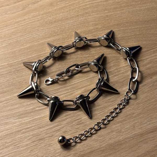 Spiked Chain - Spiked Necklace - Spiked Jean Chain - Streetwear ...