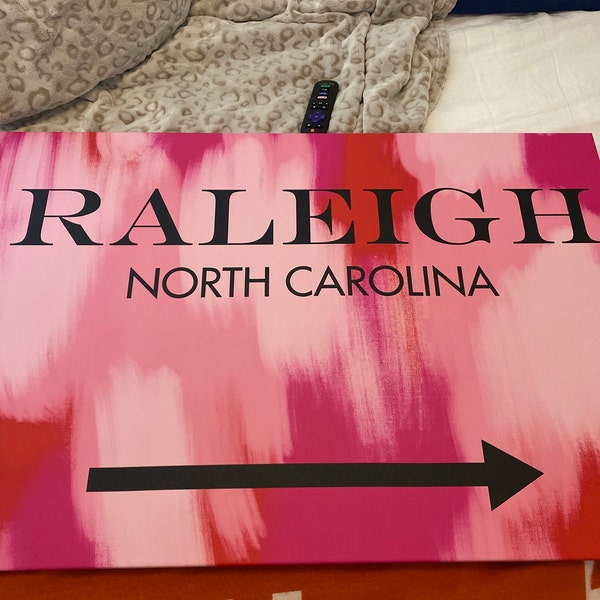 Custom Location Sign, Preppy Wall Art Printable, Dorm Decor for College ...