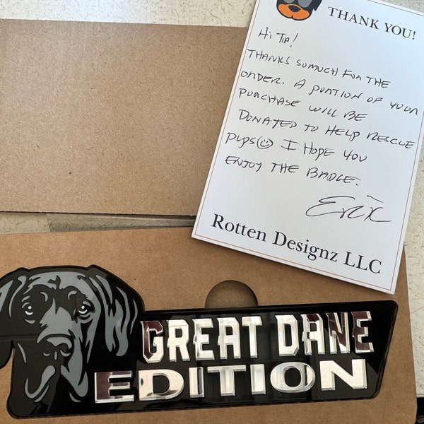 Great Dane Car Emblem, Laser Cut Acrylic Truck Badge - Etsy