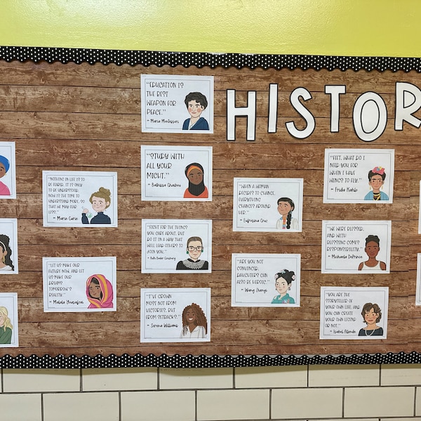 Women's History Month Posters, Inspirational Quote Printable Classroom ...