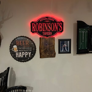 Mountain LED Metal Art Sign / Light up Mountain Metal Sign / Multi ...