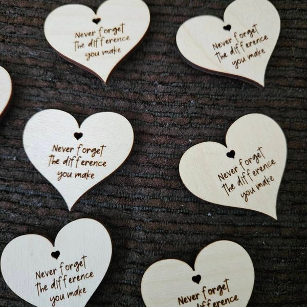 Teacher Appreciation Tokens Never Forget the Difference You Make Heart ...