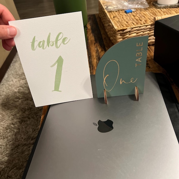 Hand Painted Table Numbers Printed, Watercolor Wedding Table Numbers ...