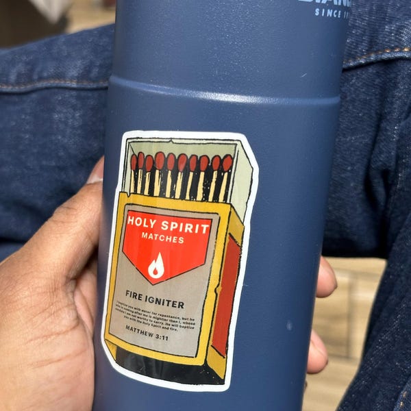 Matchbox Sticker | Holy Spirit | Bible Stickers | Faith Stickers ...