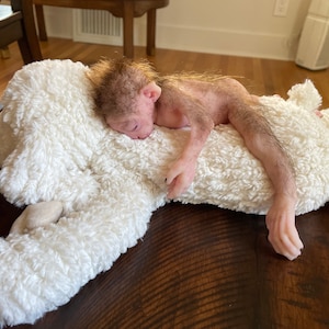 Full Body Silicone Baby Monkey Bibi in Super Soft Marshmallow - Etsy