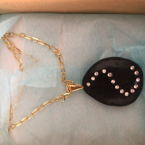 Personalized Pebbles Necklace. Diamond Gold Stone Necklace With ...