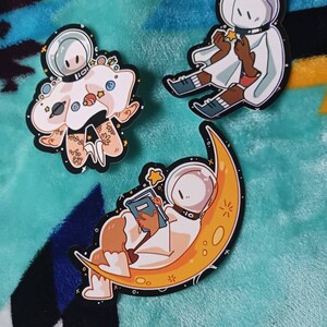 Cute Space Ghost Sticker Set V5// 4in Waterproof/weatherproof - Etsy UK