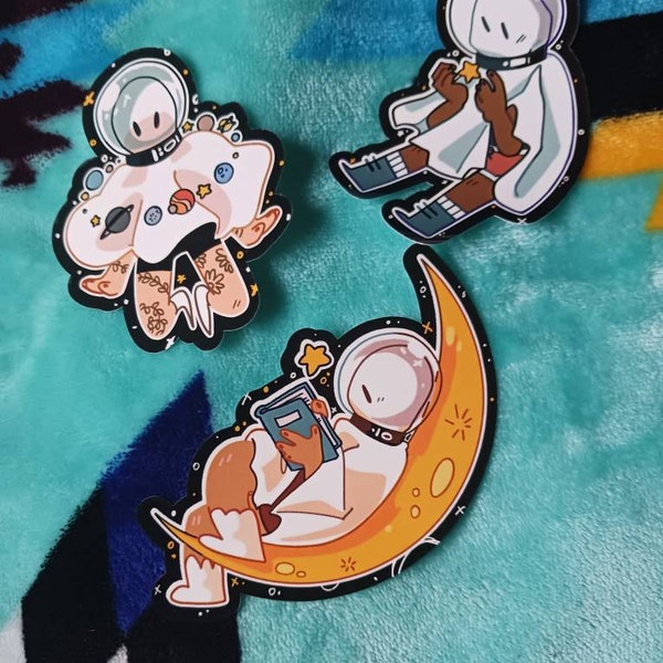 Cute Space Ghost Waterproof Sticker Set! V5 - Etsy UK