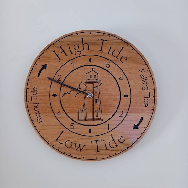 Tide Clock Face, Nautical Clock Face Design. Ocean Tides, Clock ...