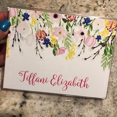 Personalized Stationery Floral Stationery Floral Stationary Custom ...