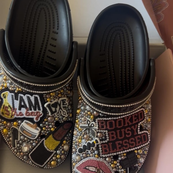 Dazzling Bling Crocs, Custom Sparkly Shoes, Handmade Rhinestones Crocs ...