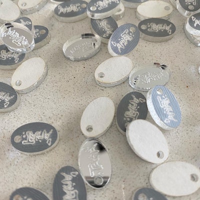 Custom Jewelry Tags Oval Shaped, CHOOSE 1 COLOR, Qty 50 or 100 ...