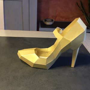 DIY Paper Model, High Heel Shoe, 3d Papercraft, Instant Digital ...