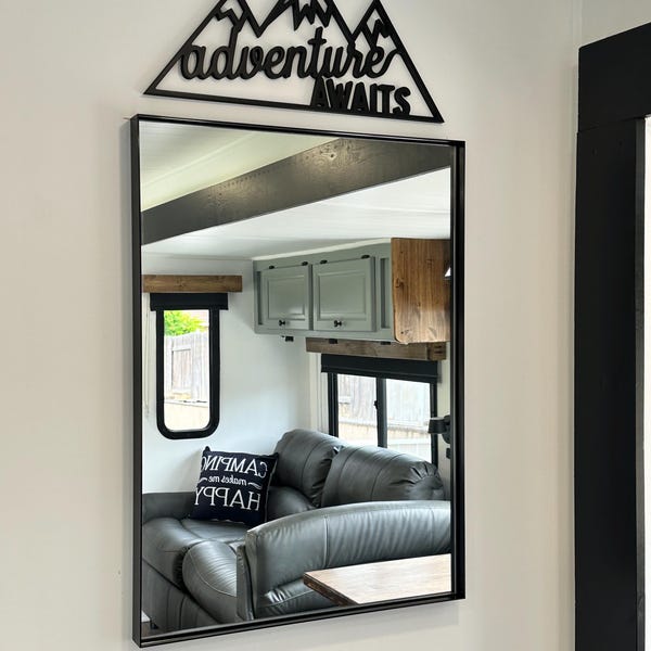 Adventure Awaits Mountains Wall Hanging | Woodland Theme Mountain Decor ...