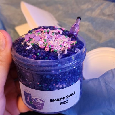Grape Soda Fizz Clear Slime, Grape Slime, Crunchy Slime, Snow Fizz ...