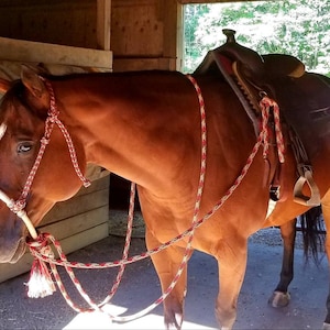 Custom Quick Change Rope Headstall, Rope Bridle, Horse Bridle, Split Ear Headstall, Yacht Rope ...