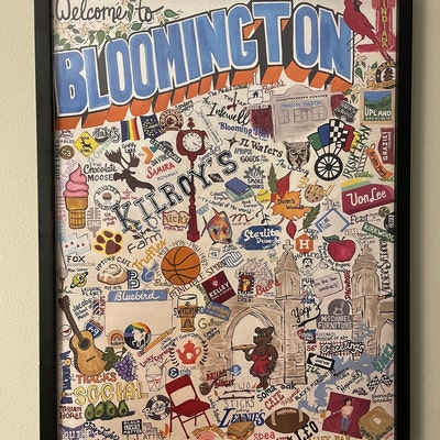 18x24 Bloomington, Indiana, Giclée Print Poster - Etsy