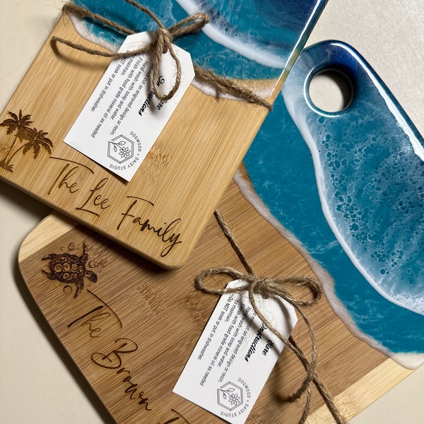 MADE TO ORDER Custom Engraved Cheese Ocean Board, Personalized ...