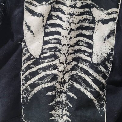 Ribcage Back Patch, Ribcage, Skeleton Patch, Bones Patch, Cloth Patch ...