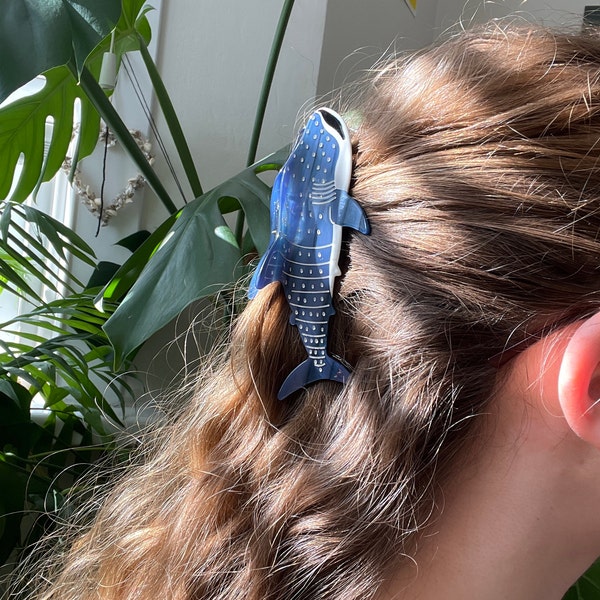Whale Hair Claw, Whale Hair Clip, Acetate Hair Claw, Acetate Hair Clip ...
