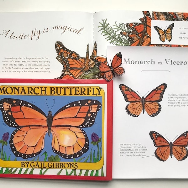 Monarch, Viceroy Butterfly Printable Art With Bookmarks and Bookplates ...