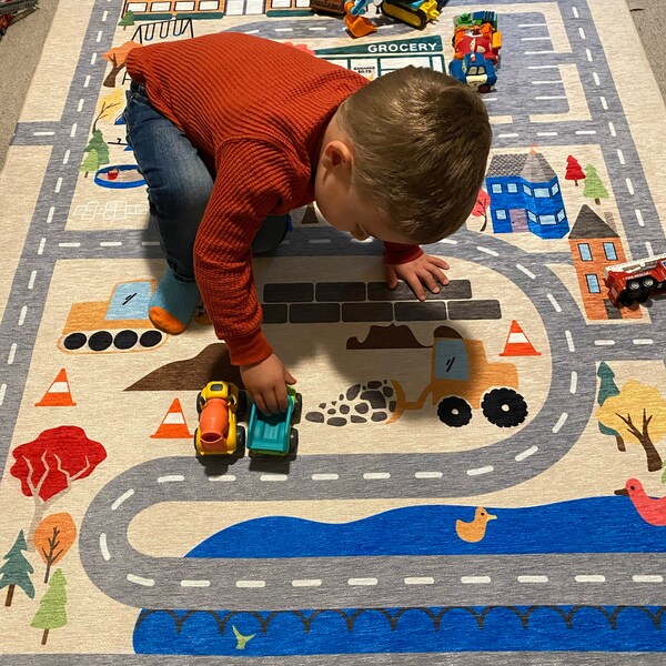 Round Paris Rug, Play Rug, Personalized Rug, French Rug, Classroom Rug ...