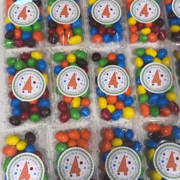 Personalized Birthday Age Number Stickers, Birthday Party, Party ...