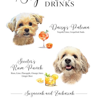 Custom Pet Seating Chart, Dog Seating Chart Sign, Custom Seating Chart ...