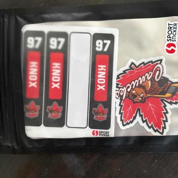 Personalized Hockey Stick Stickers: Waterproof Vinyl Decals - 5 Pack - Etsy