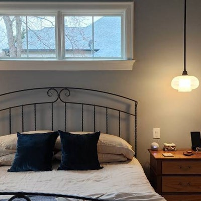 Set of Four Blown Glass Pendant Lights for Kitchen Island, Ceiling ...