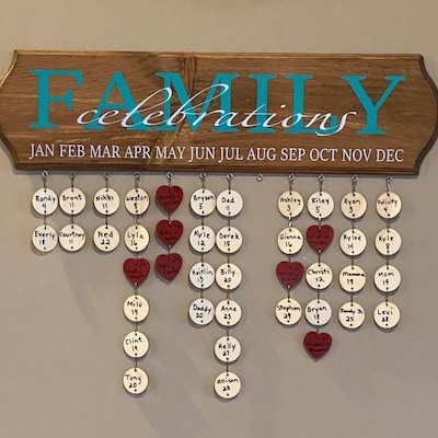 Family Birthday Board - Etsy