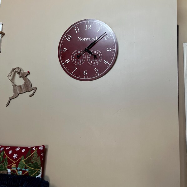 Personalized Kitchen Wall Clock- White Rustic Kitchen Clock - Etsy