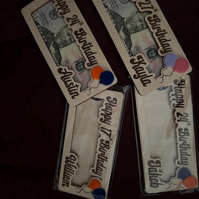 Happy Birthday Money Card, Personalized Money Holder, Gifts - Etsy