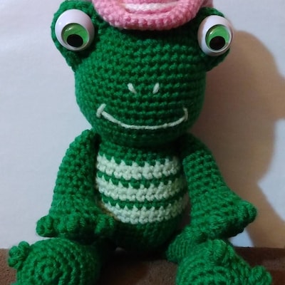 Crochet Stuffed Frog Pattern, Amigurumi Frog Pattern, Stuffed Frog ...