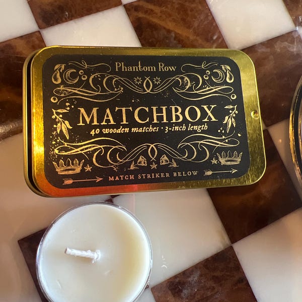 The Matchbox - Gold | Vintage-style Tin With 40+ 3-inch Matches ...