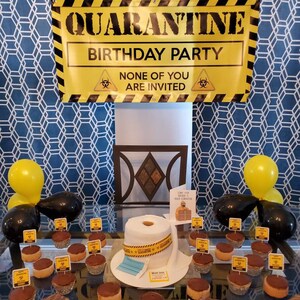 Quarantine First Birthday Vinyl Banner Sign Free | Etsy