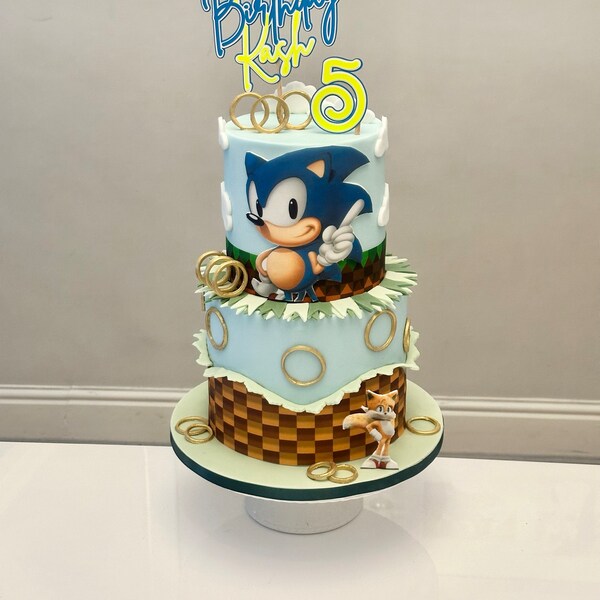 Neon Birthday Cake Topper - Neon Birthday Party - 80s Party - Rave ...