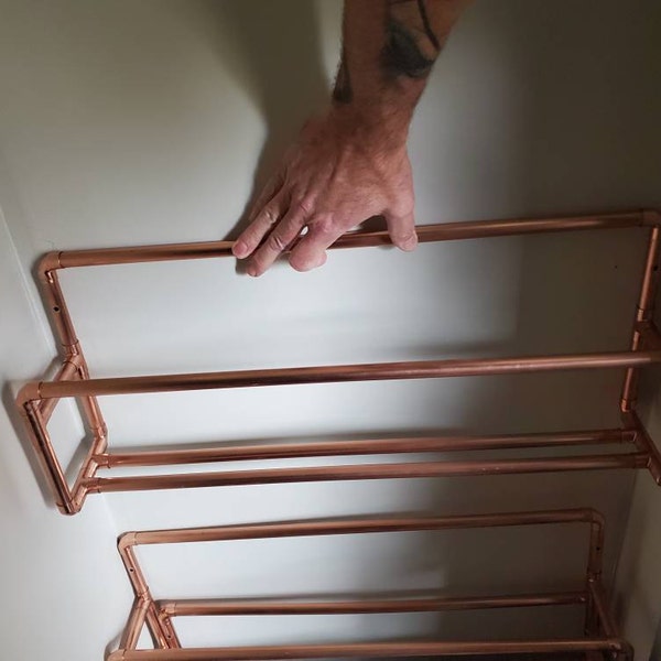 Shoe Shelf, Handmade Copper Shoe Shelf, Shoe Storage, Shoe Rack, Wall ...