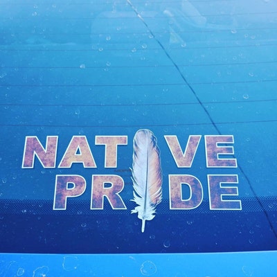 NATIVE PRIDE With Feather 9'' Vinyl Decal Native American Indigenous ...