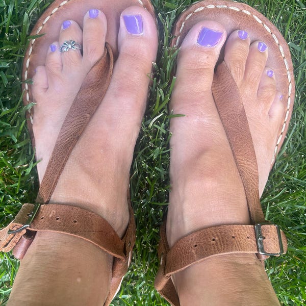 Mens Antique Brown Grounding Shoes, Barefoot Shoes Mens, Groudning ...