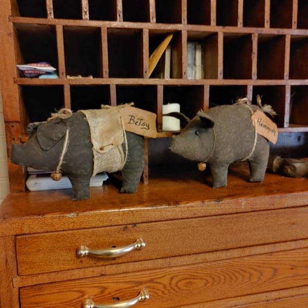 READ Item Description for Important Information: Primitive Pig Bowl ...