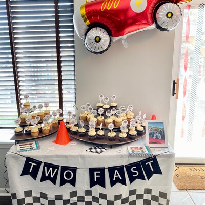 Growing up Two Fast Party Signs, Two Fast Birthday Decorations, Race ...