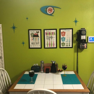 Mid Century Modern Atomic Starburst individual Atomic Decor Retro Wall ...